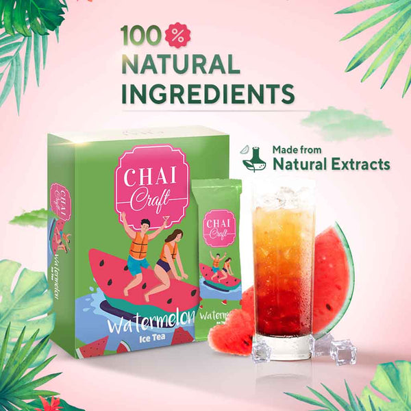 Watermelon Iced Tea Premix | fresh organic herbal tea